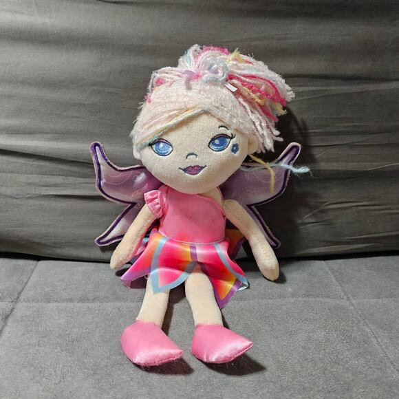 Demdaco | Toys | Demdaco Nat Jules Gardenia Plush Doll Fairy Blonde Hair Blue Eyes Pink Wings ...